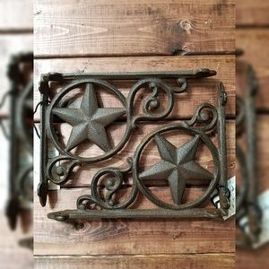 Accents | Cast Iron Texas Star Shelf Braces Brackets S2 | Poshmark